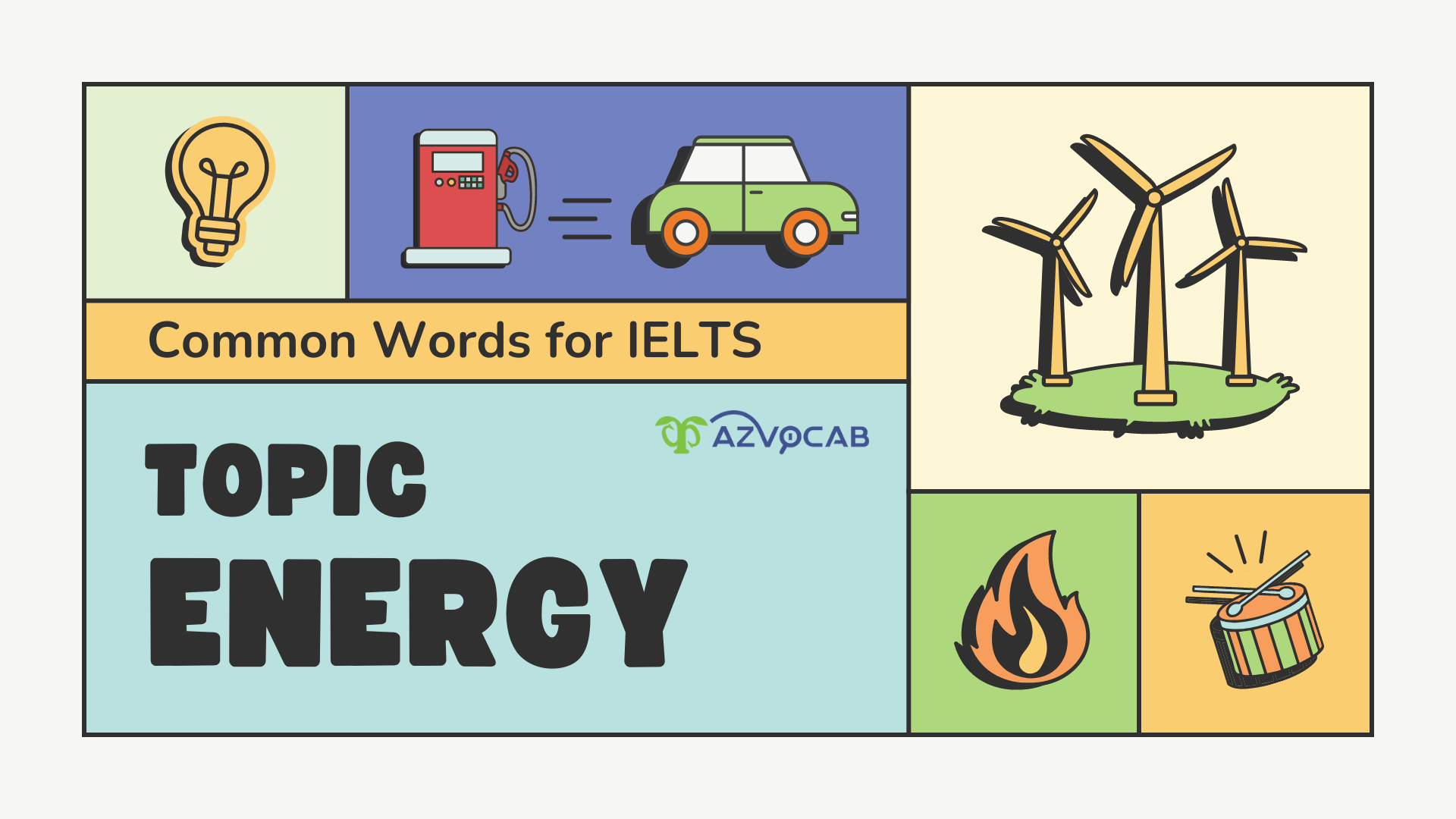 50+ Common Words of the Topic Energy for the IELTS exam | azvocab.ai